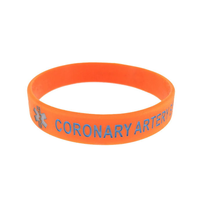 Mediband Cardiac Patient Bypass Alert Medical ID Silicone Bracelet